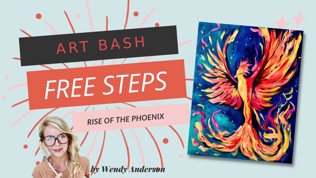 Free Step by Step Acrylic Painting Time-lapse: Rise of the Phoenix ...