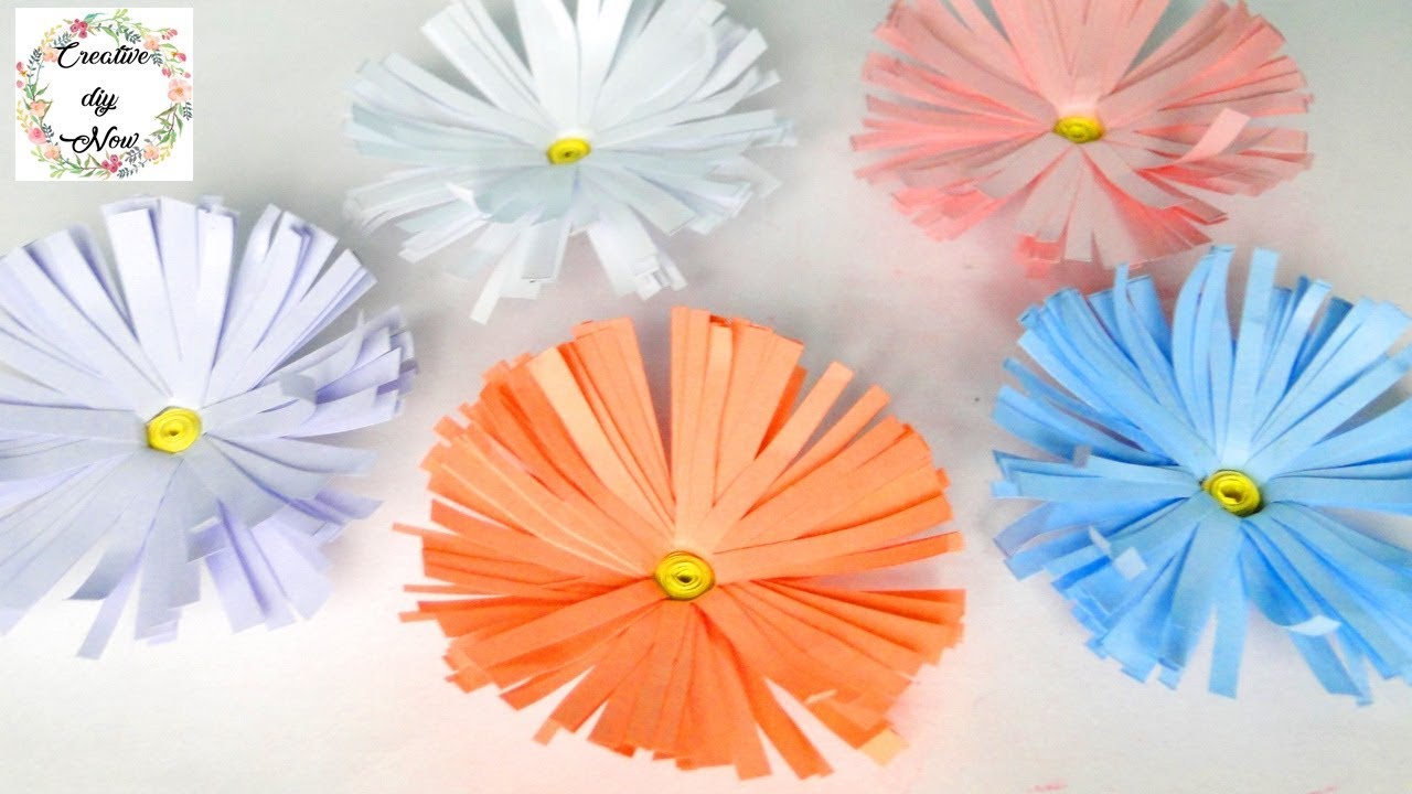 How to make Easy Beautiful Paper Daisy Flowers - YouTube