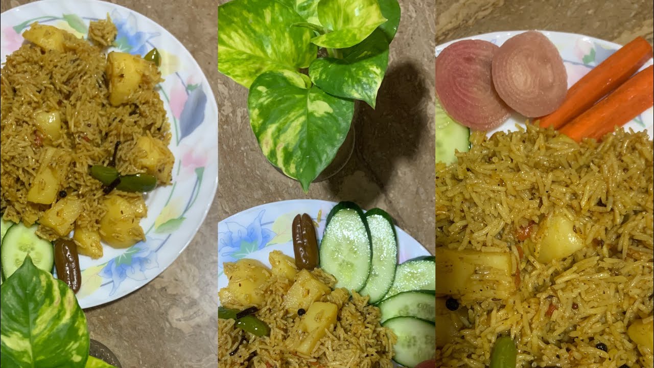 Potato Rice Recipe || How To Make Potato Rice At Home|| Potato Rice ...