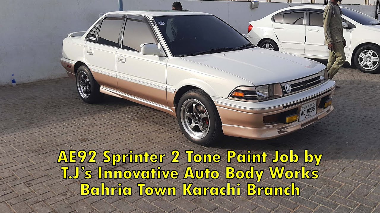 Corolla AE92 Sprinter 2 Tone JDM Style Paintjob in Pakistan - YouTube