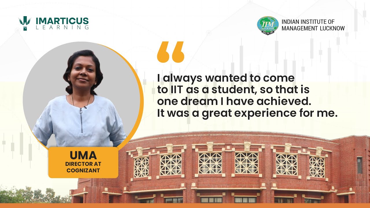 Uma - Director - Cognizant | IIM Lucknow Alumni Speaks | Imarticus ...