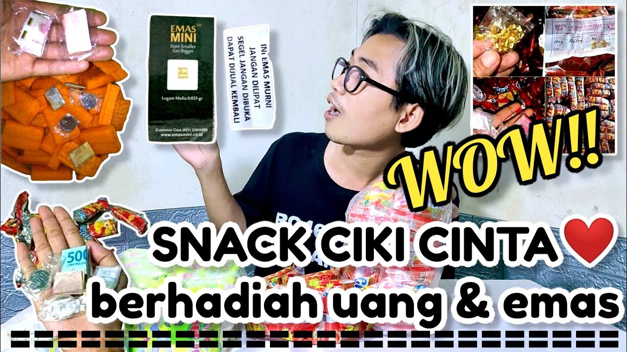 WOW!! SNACK CIKI CINTA berhadiah uang dan emas! 😳 || Mari kita Unboxing ...