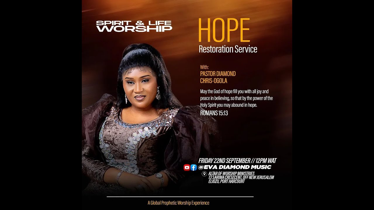 SPIRIT AND LIFE WORSHIP - HOPE WITH PASTOR DIAMOND (22/09/2023) - YouTube
