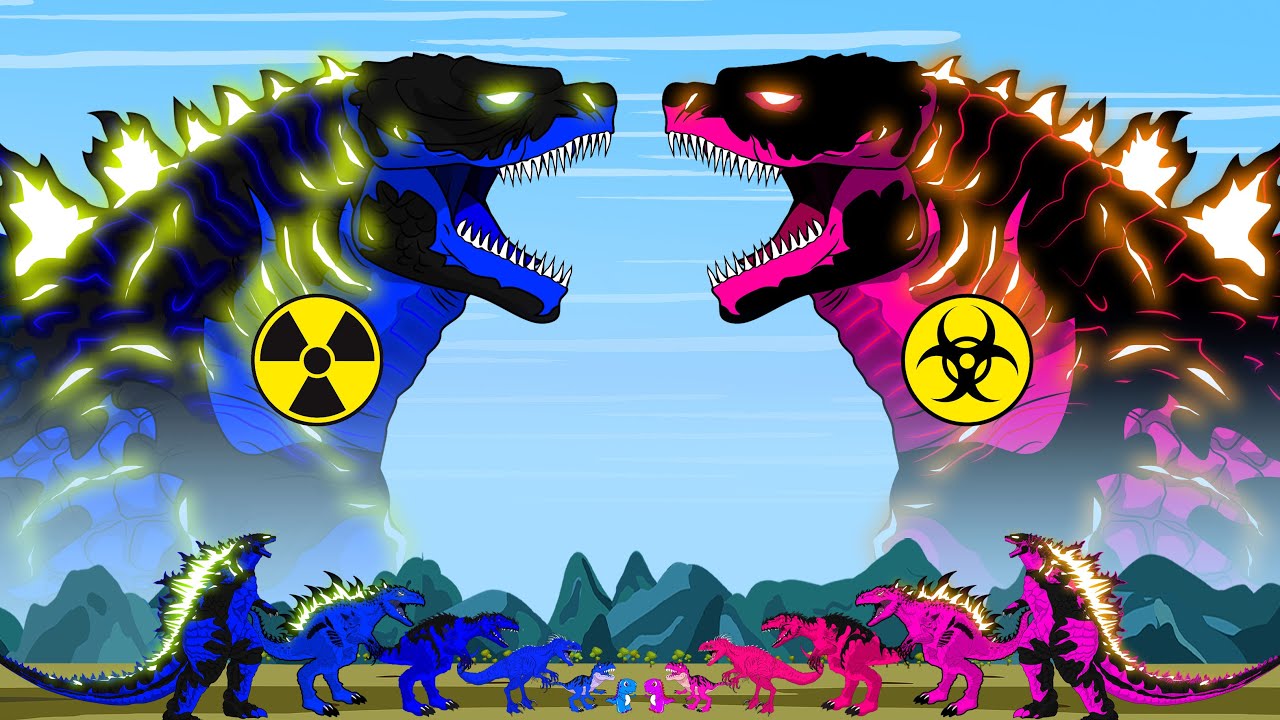 IF EVOLUTION of BLUE GODZILLA EARTH RADIATION vs EVOLUTION of PINK SHIN ...