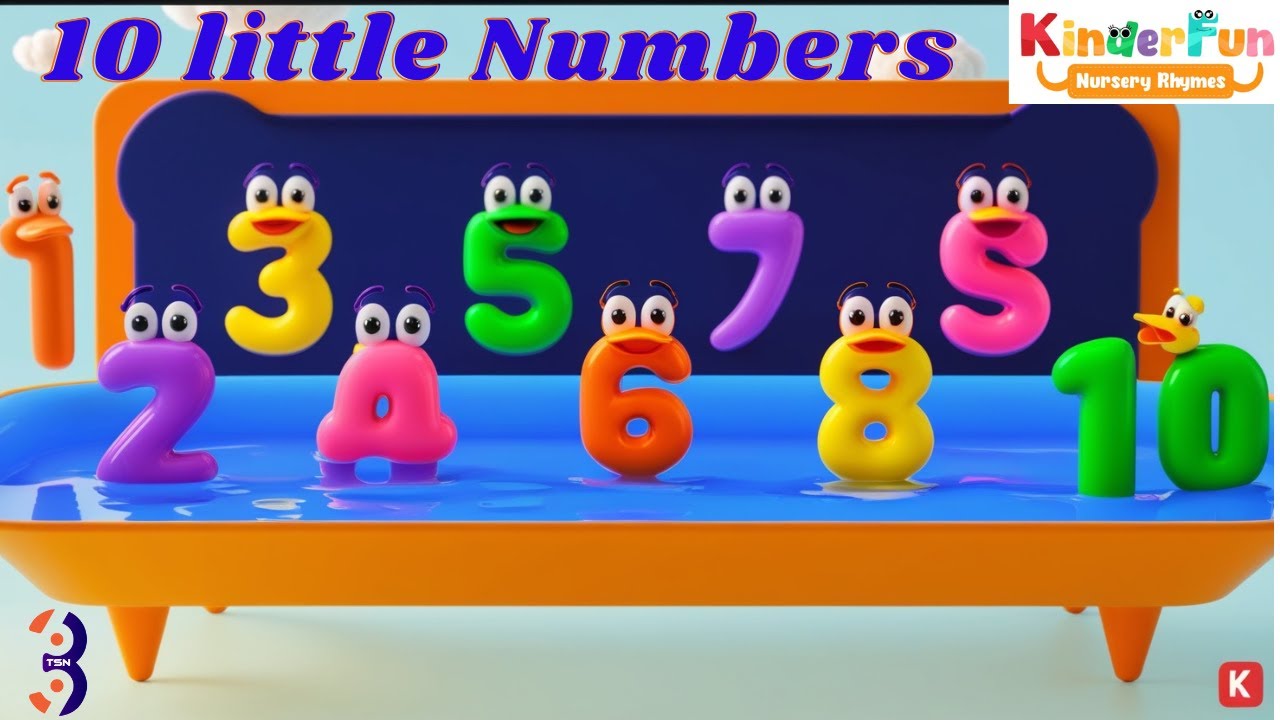 Ten Little Numbers Jumping on the Bed | Learn Counting 1-10 | Kids ...