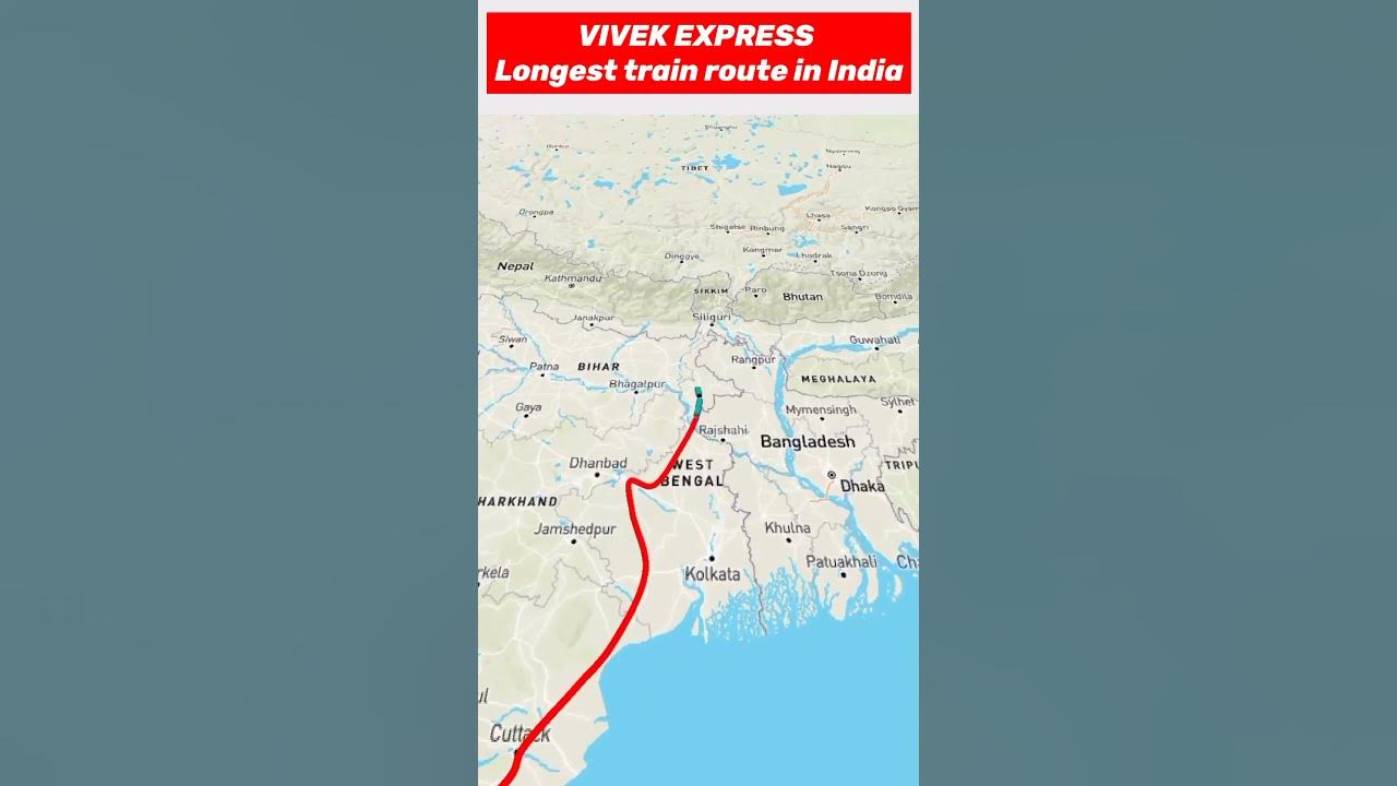 Vivek express 🚉🚉 longest train route in india #train #railway #india - YouTube