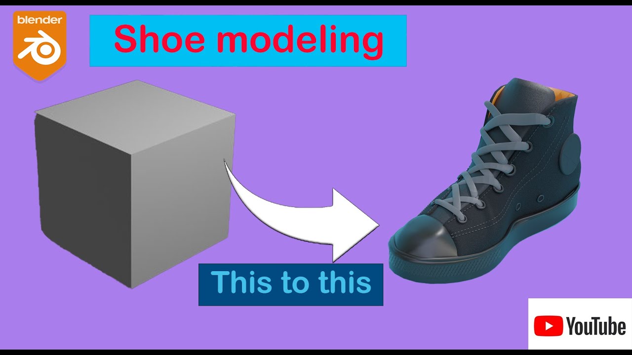 Shoes modeling in blender - YouTube