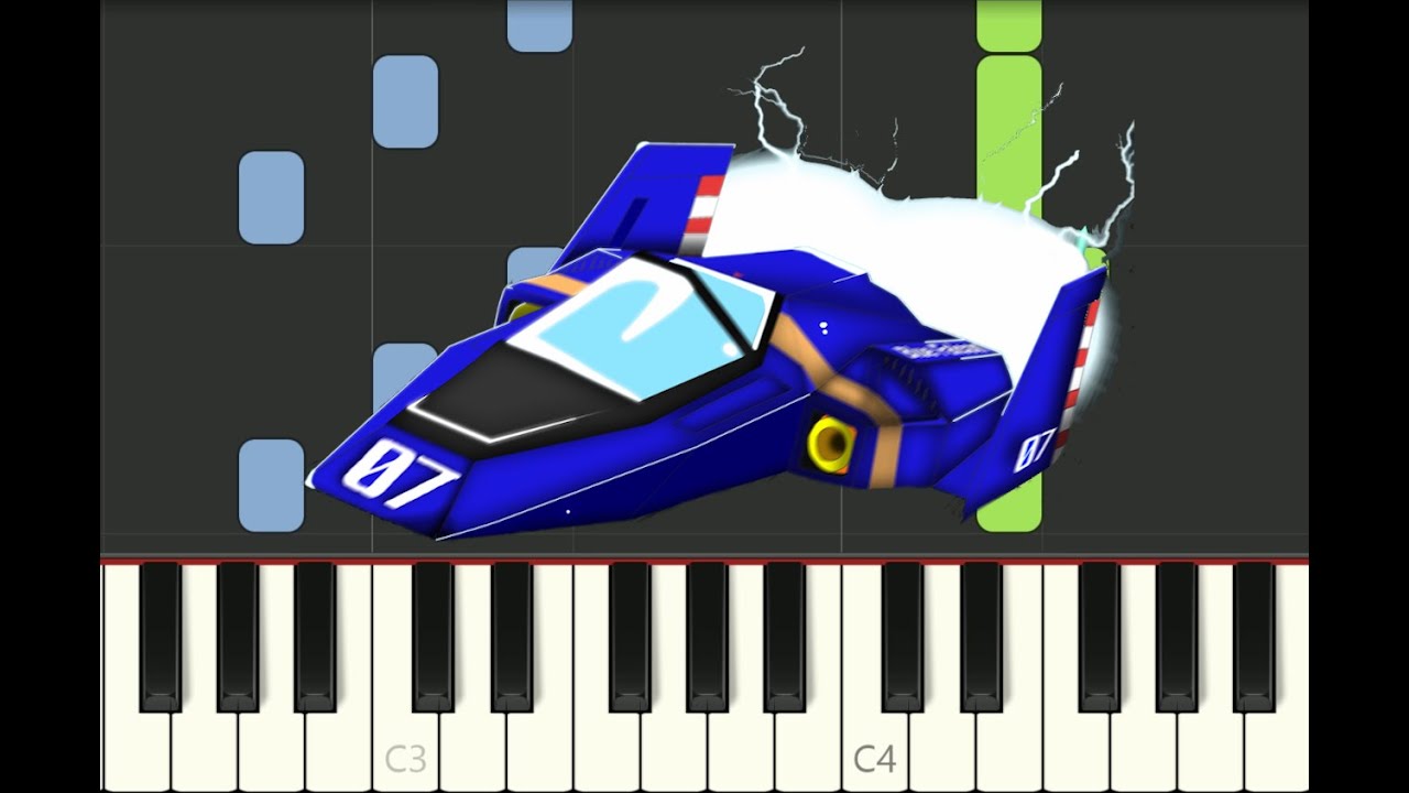 piano tutorial "BIG BLUE" From F Zero, Nintendo, 1990, with free sheet music - YouTube