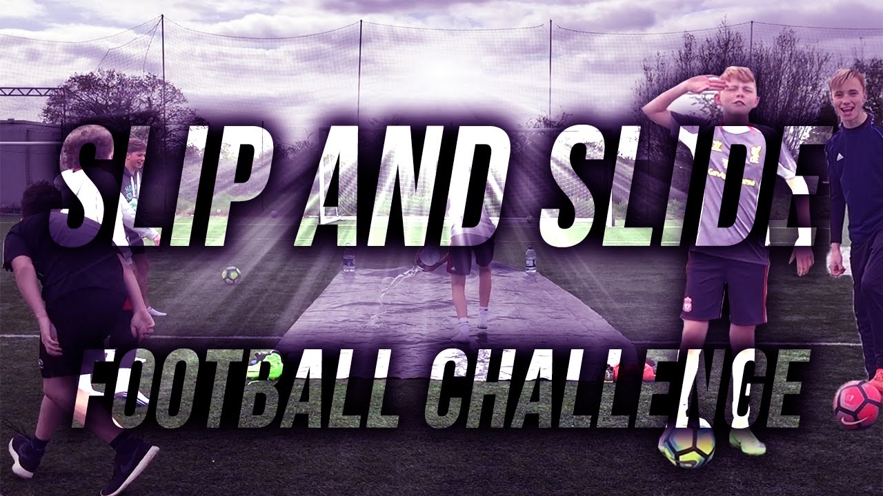 SLIP AND SLIDE FOOTBALL CHALLENGE - YouTube