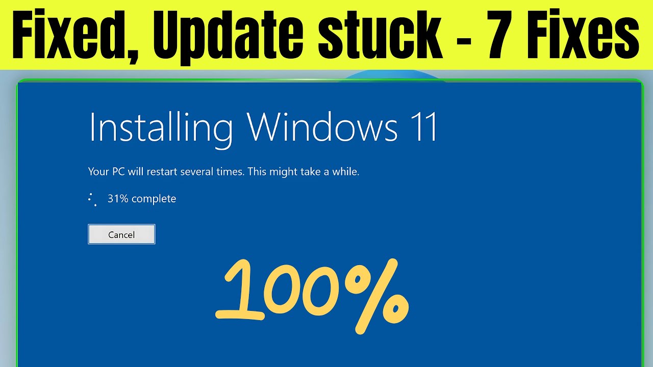 Fix Windows 11 Update Stuck at Percentage 0%, 1%, 100% (Random) in 2025 ...