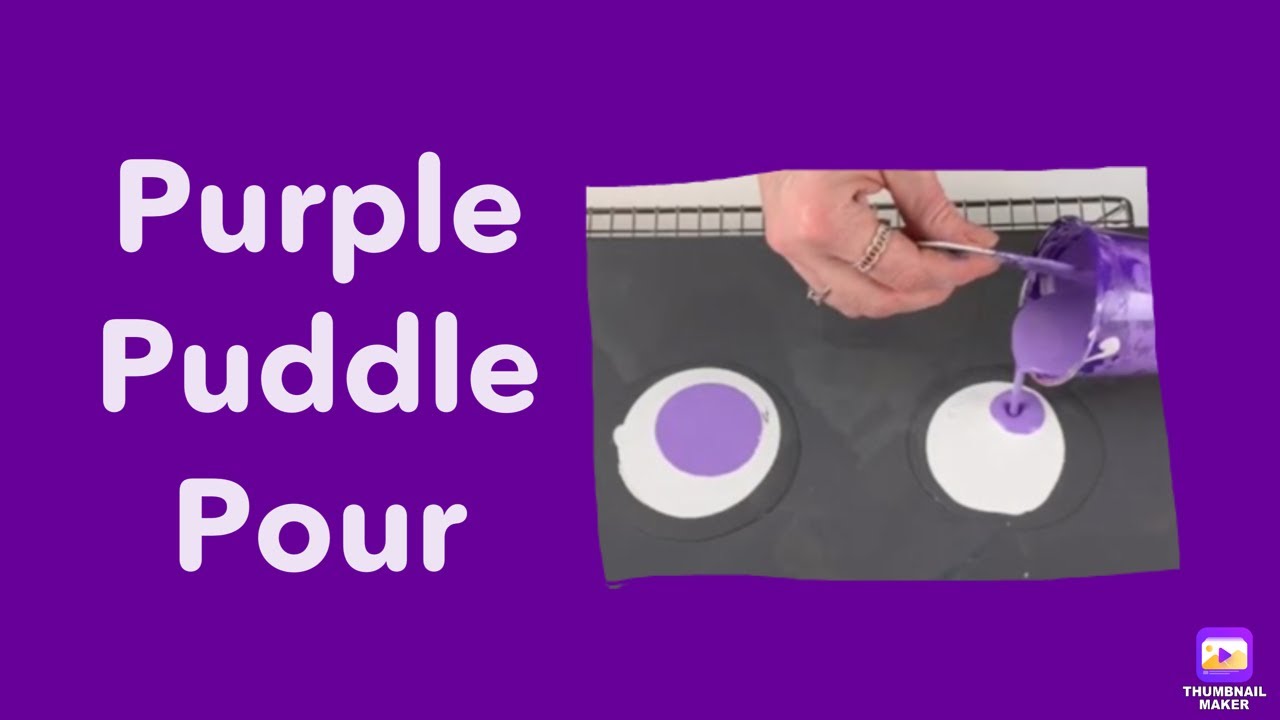 (75) An Easy Puddle Pour in Purple and Gray -Acrylic Pouring for ...