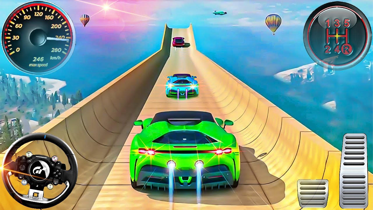 Extreme Stunts on the Mega Ramp Mega Rampa Car Stunt Master Adventure ...