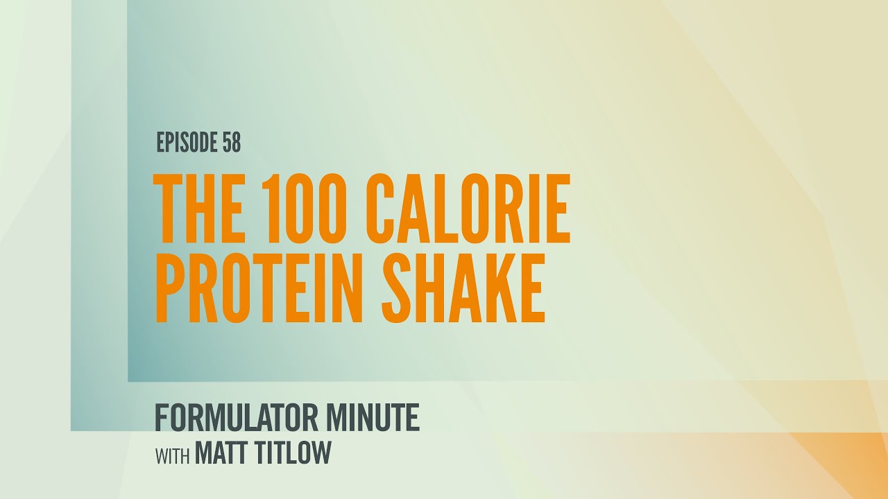 The 100 Calorie Protein Shake - YouTube
