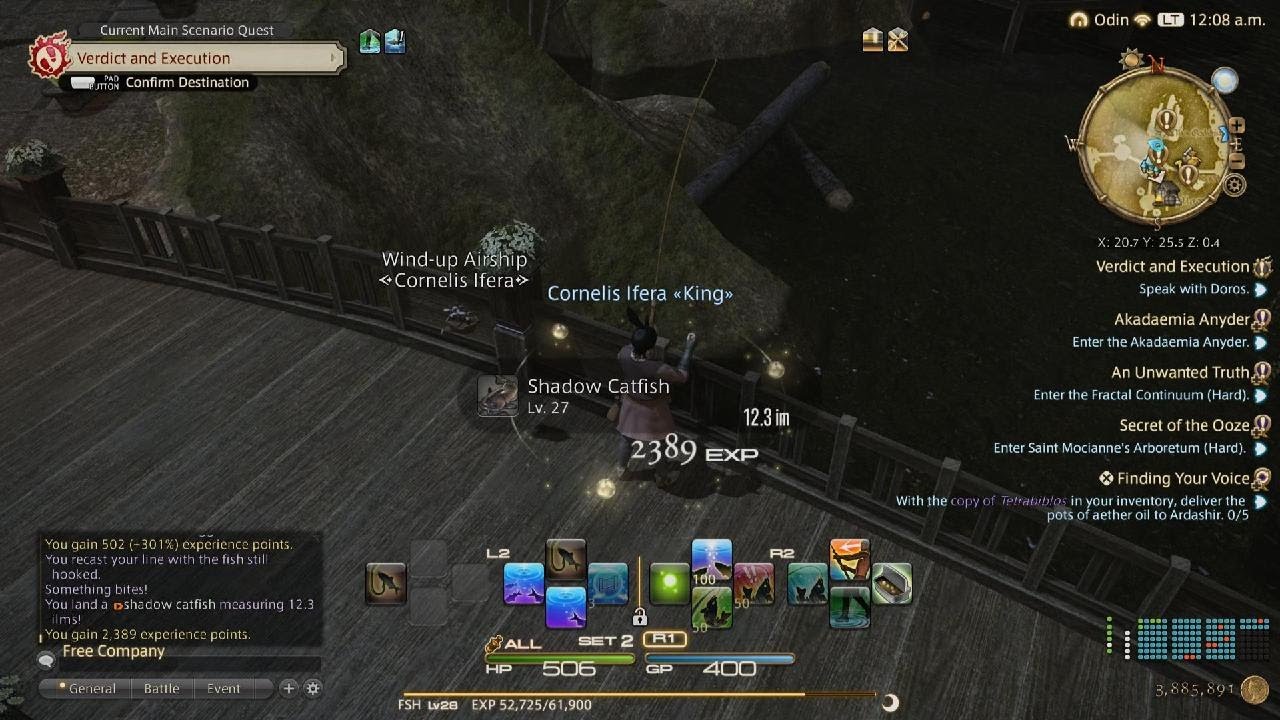 FF XIV Catching Shadow Catfish Fast - YouTube