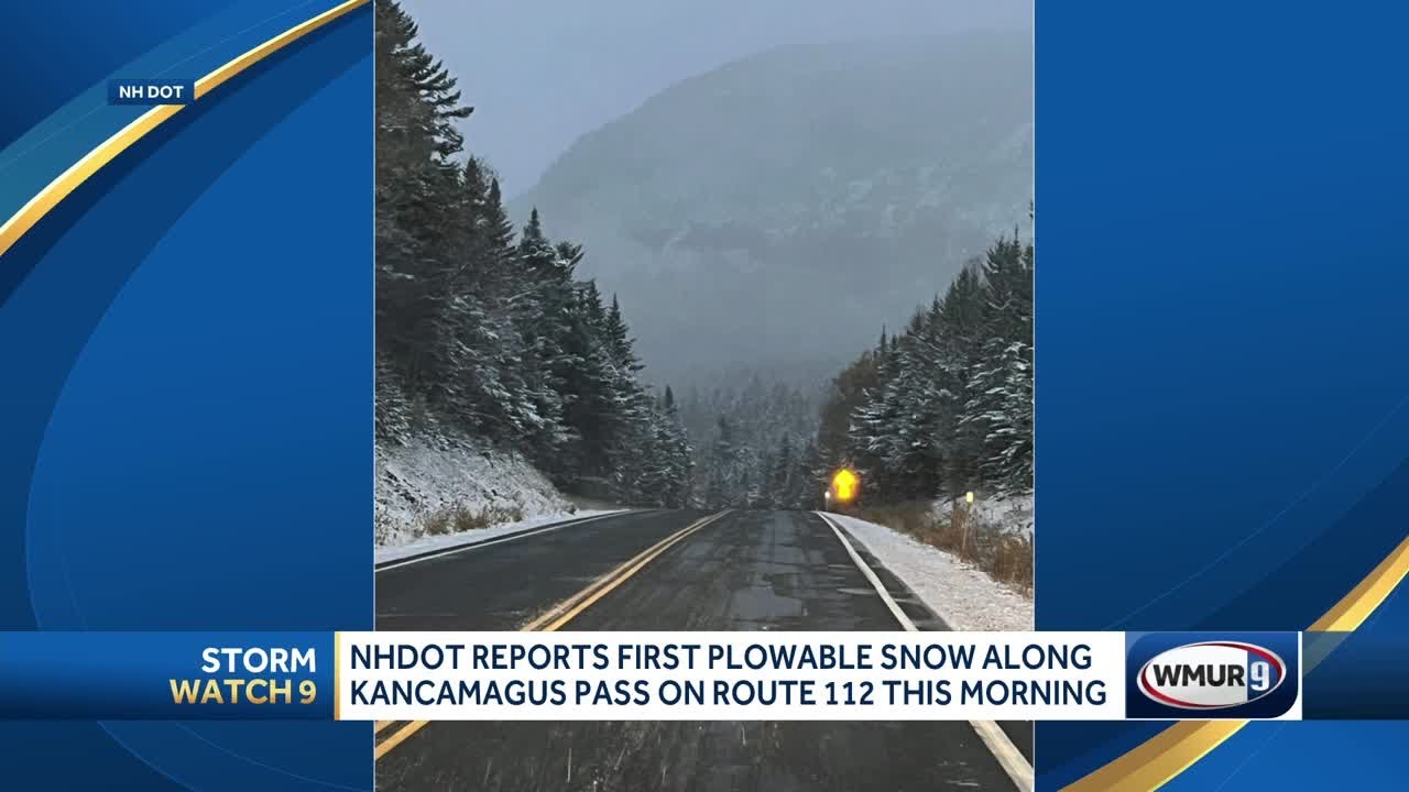 NHDOT reports first plowable snow along Kanacamagus Pass on Route 112 ...
