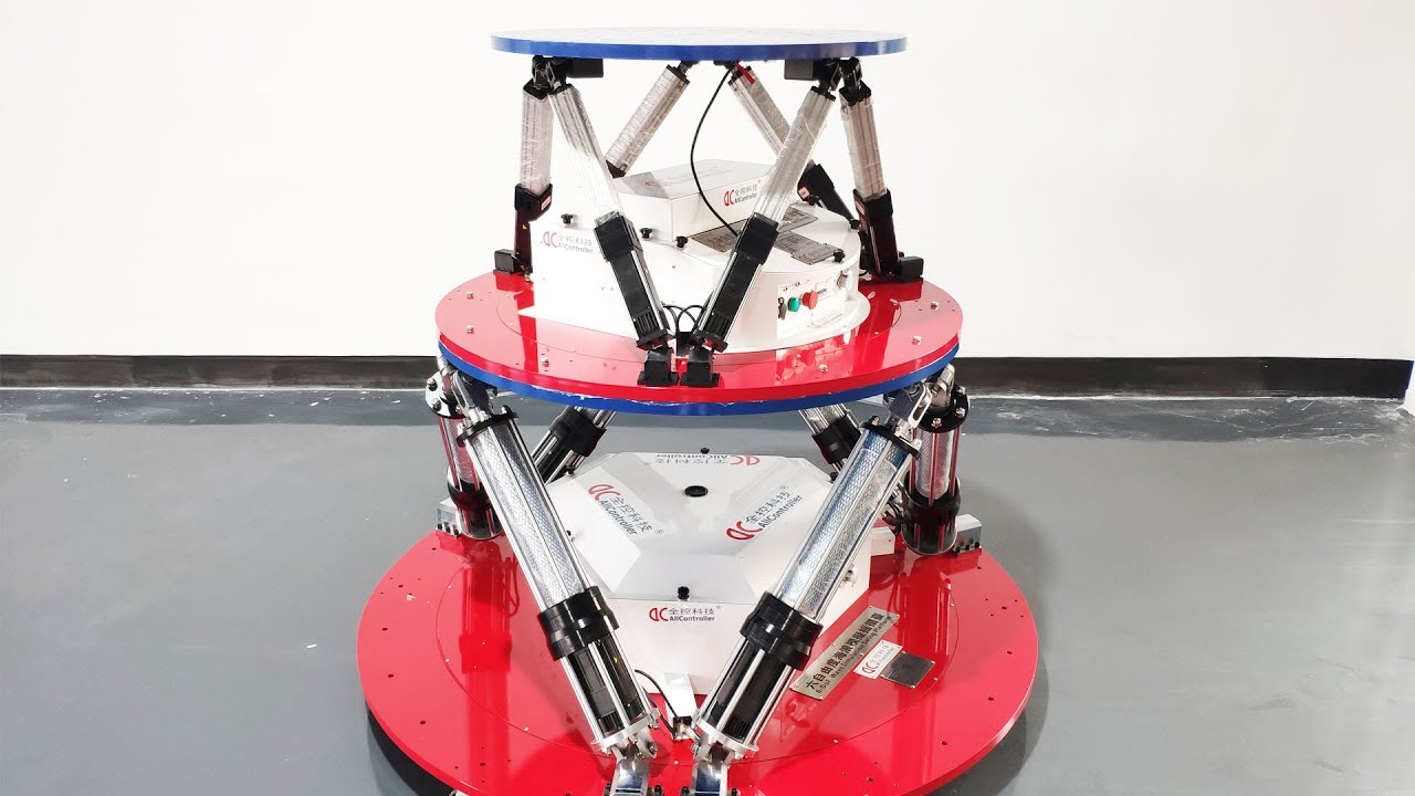 6DOF wave compensation self-balancing motion platform - YouTube