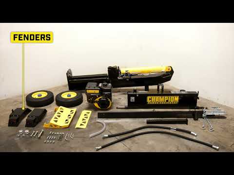 25-Ton - 37-Ton Full-Beam Log Splitter Assembly - YouTube