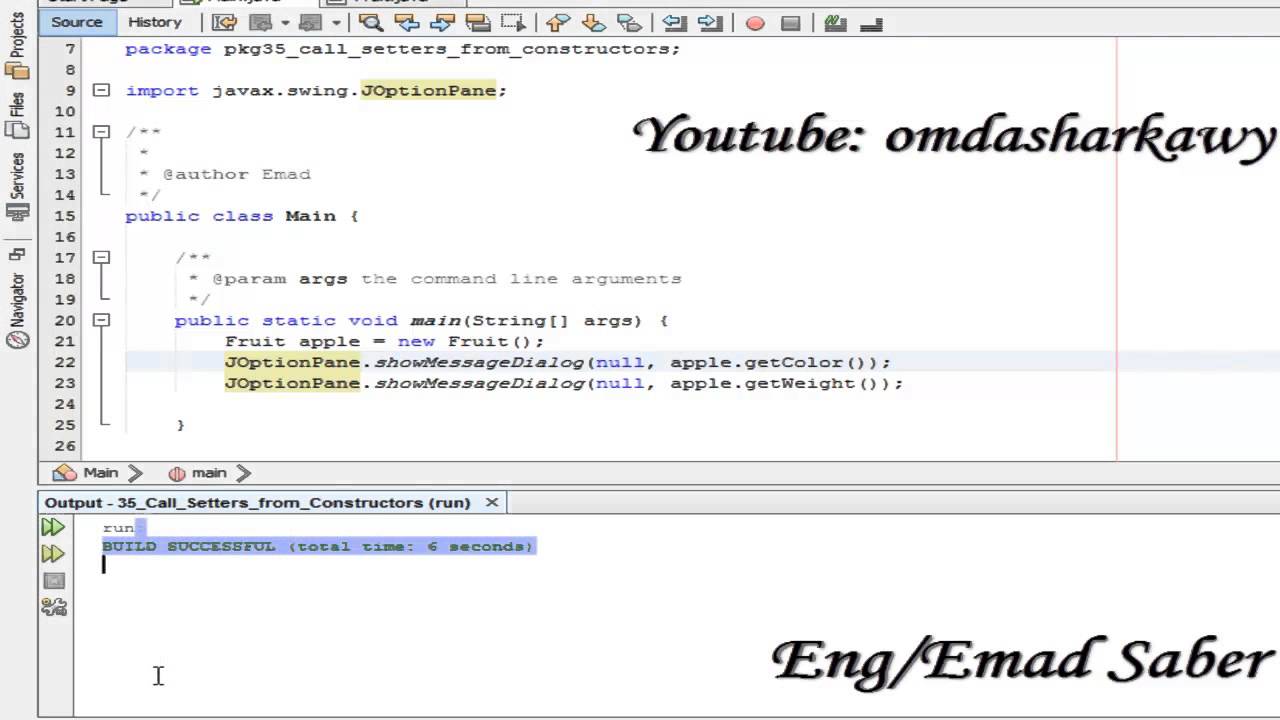 35 Java Programming Course Call Setters From Constructors Youtube 0548