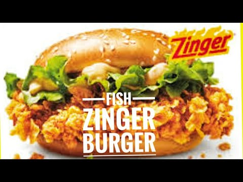 Kfc style Zinger Burger recipe|#shorts Kfc zinger burger at home|Fish ...