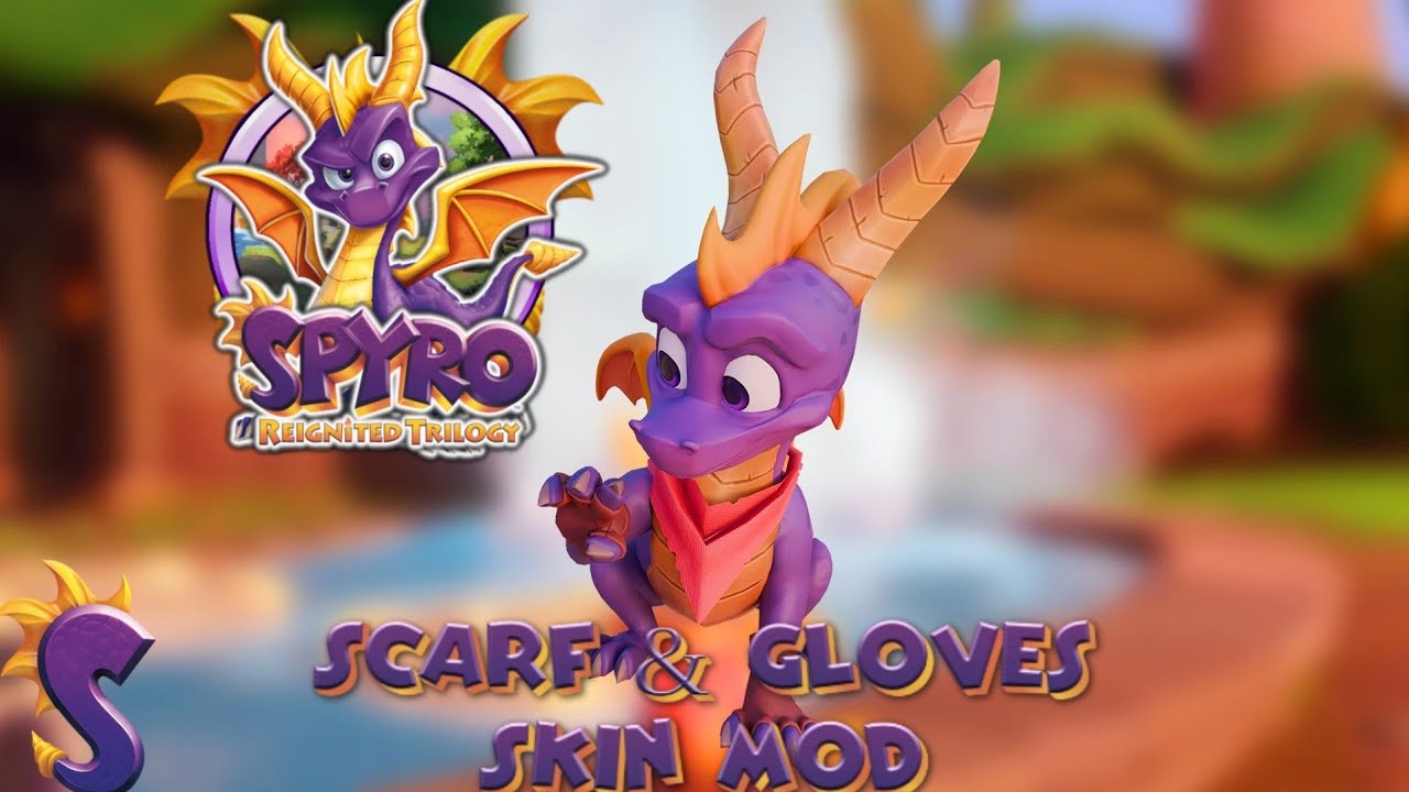 Spyro Reignited Trilogy: Spyro's Scarf & Gloves Skin Mod - YouTube