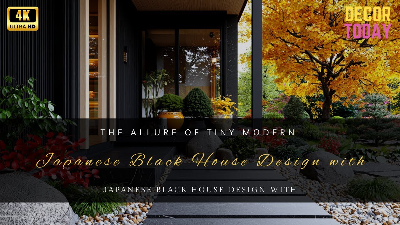 The Allure of Tiny Modern Japanese Black House Design with Beautiful ...