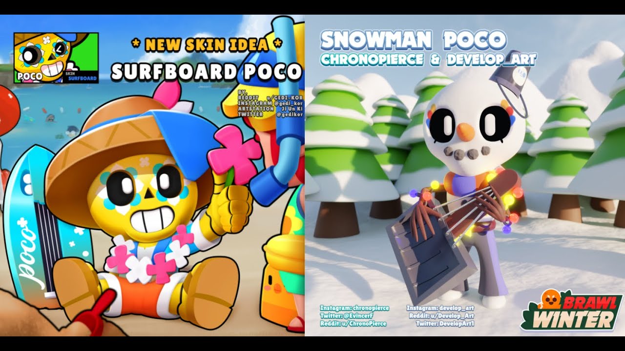 Brawl Stars New Skin Ideas.Poco New Skin Ideas. - YouTube