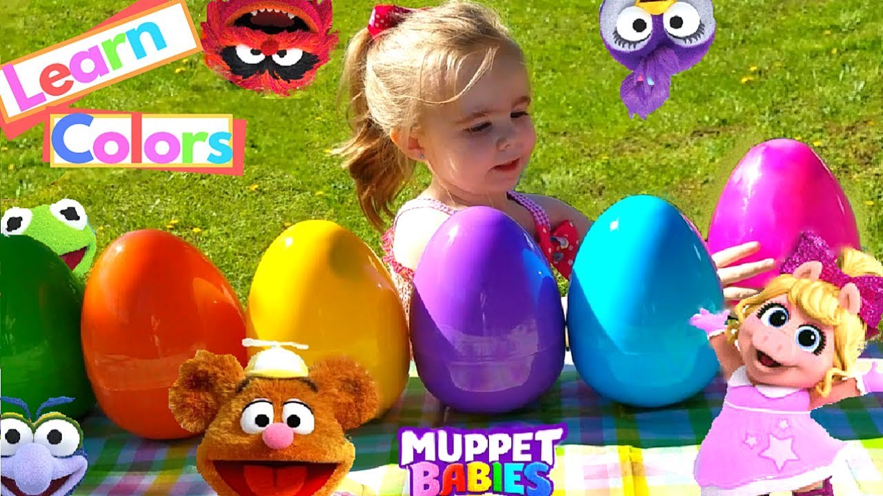 Learn Colors | Muppet Babies Egg Hunt - YouTube