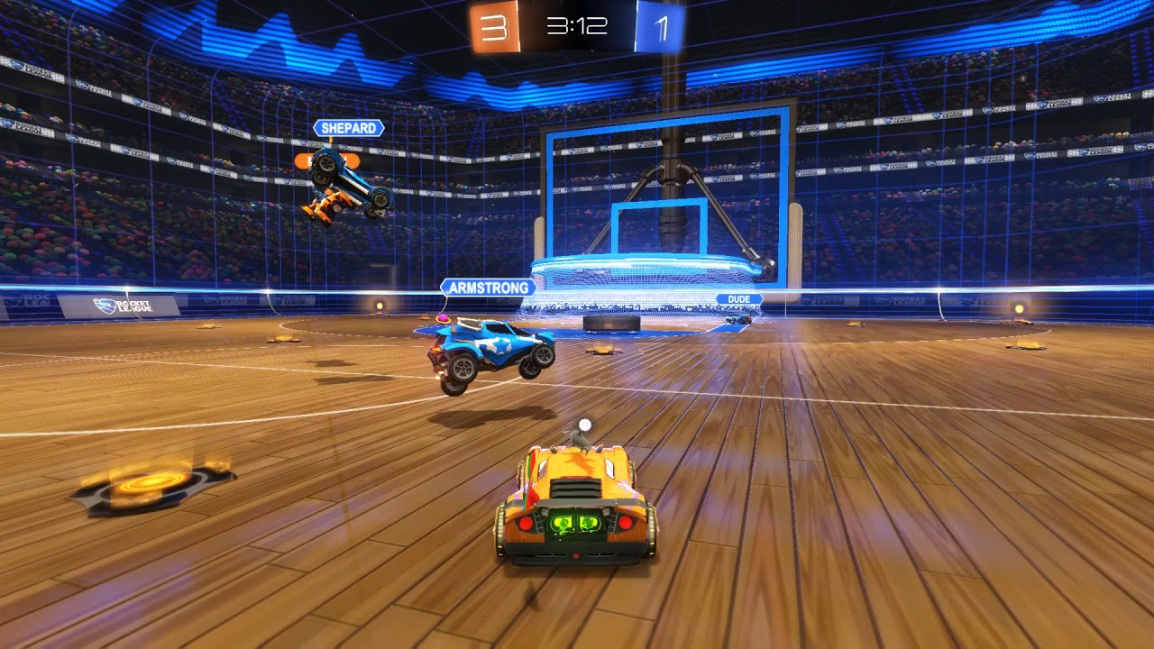Rocket League - Exhibition (3v3) - Hoops - Snow Day - Dunk House (Night ...