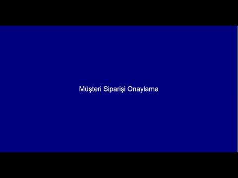 Sipariş Onaylama İşlemleri