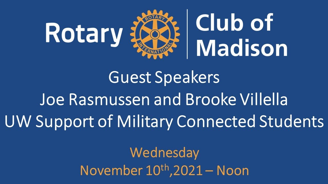 November 10, 2021 Guest Speakers Joe Rasmussen & Brooke Villella - YouTube