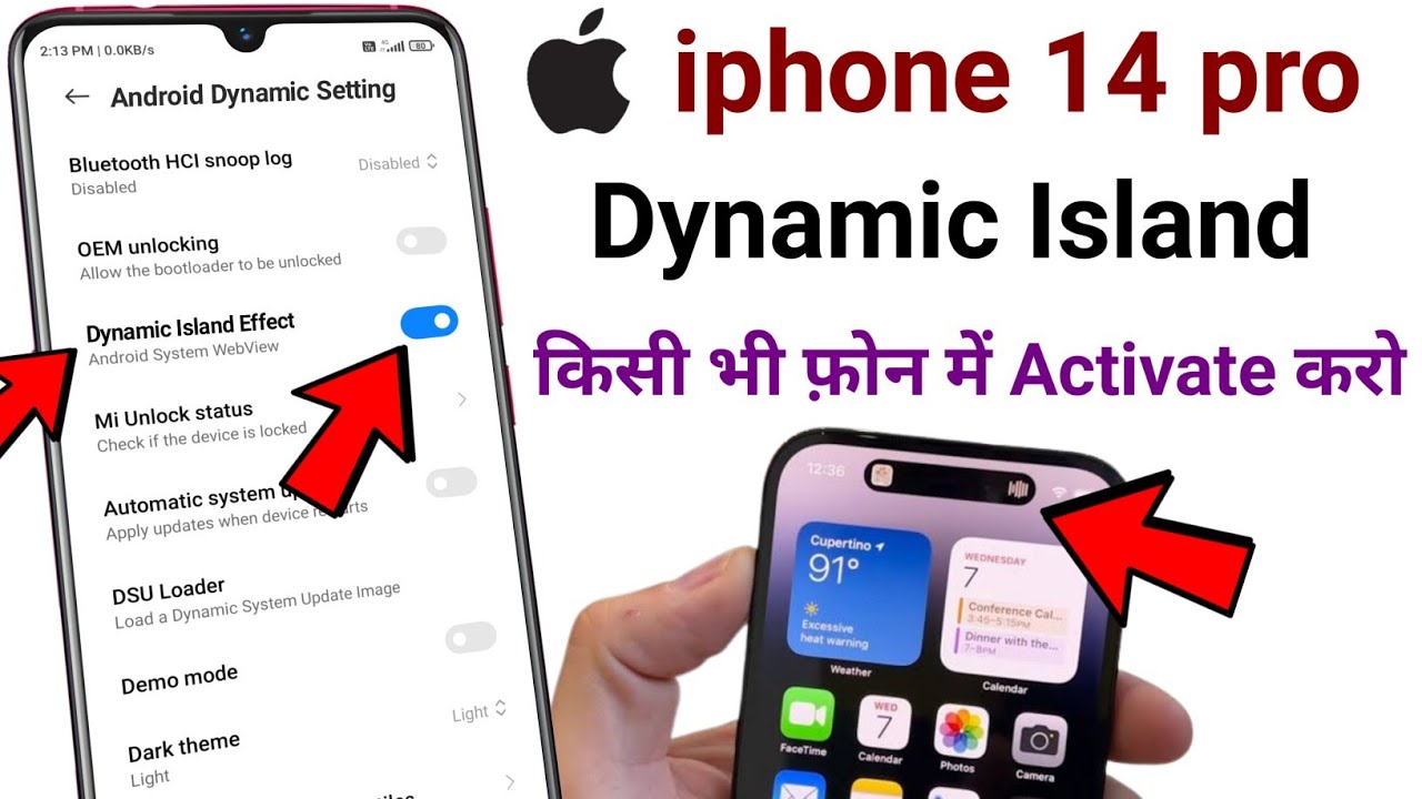 iphone 14 pro Set Dynamic Island Effect in Any Android Phone | iphone ...