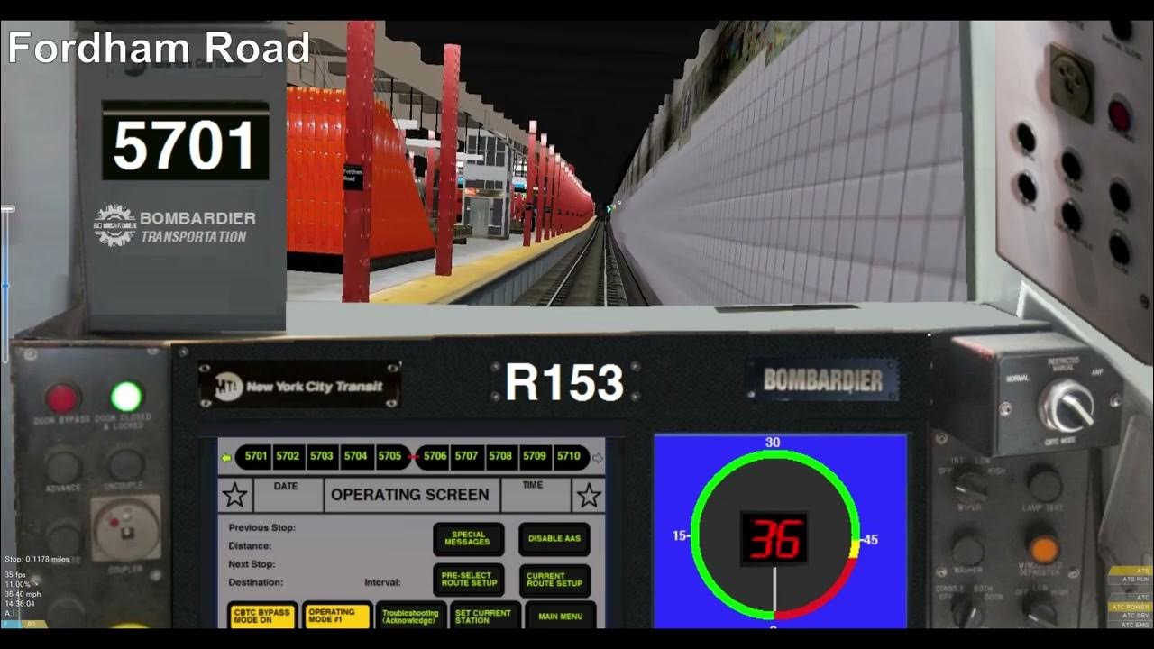 OpenBVE: The Octavia Booker Project: T (Gun Hill Road - Chambers Street) - YouTube