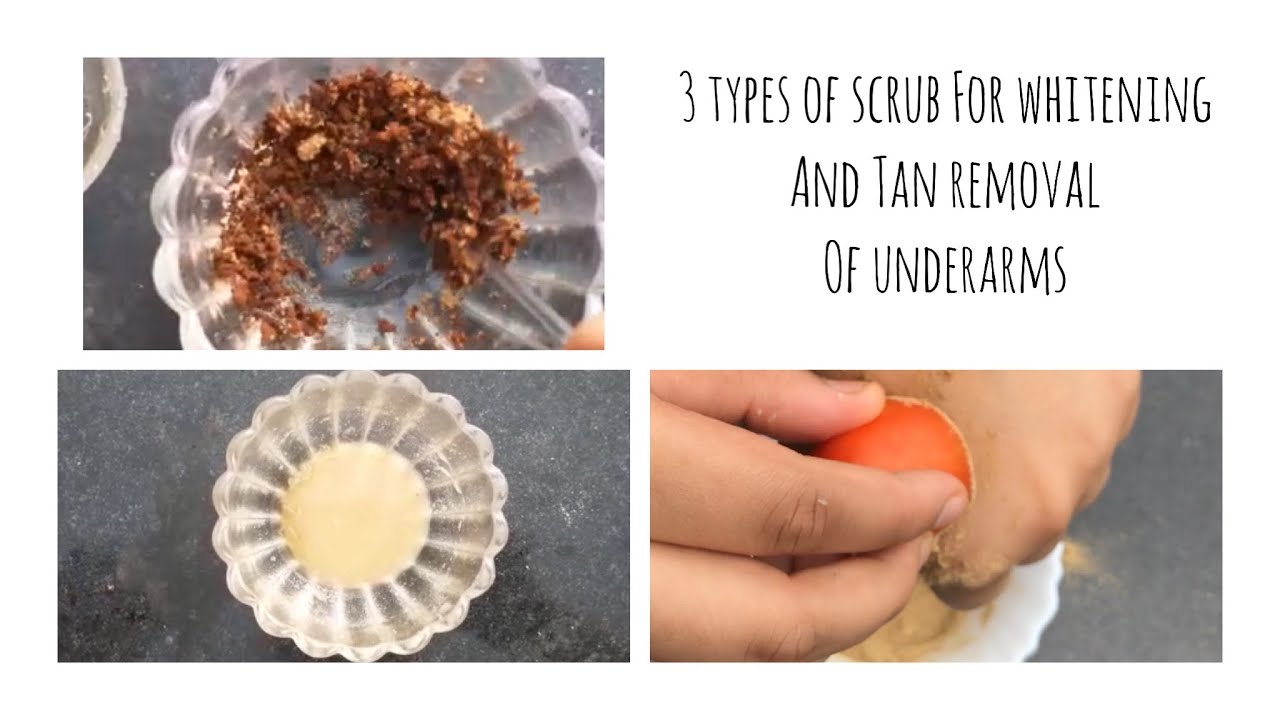 Underarms whitening and tan removal scrub - YouTube