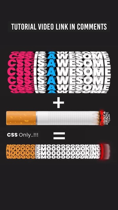 CSS 3D Text Animation Effects | Html CSS Animated Cigarette #shorts - YouTube