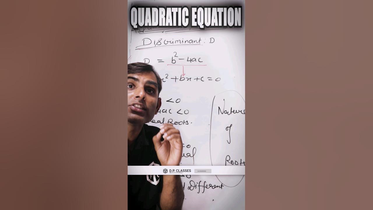 what-is-discriminant-in-quadratic-equation-dpclasses-shortsfeed