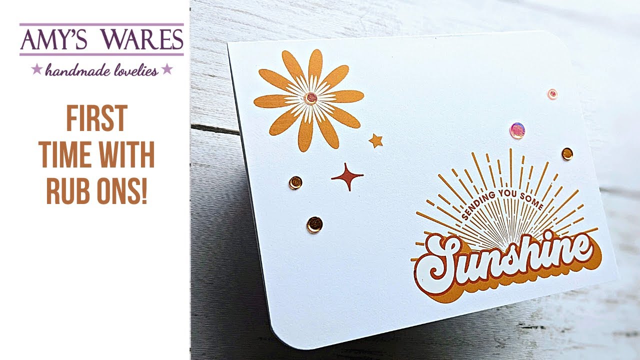 My First Time Using Rub Ons!! Easy Peasy and Quick Card Idea!! Single ...