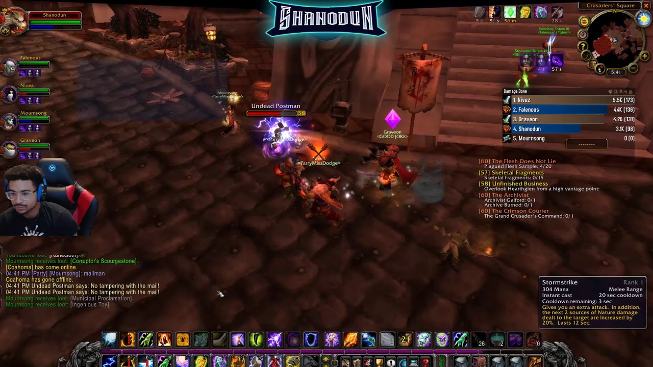 World of Warcraft Classic- Orc Shaman Grind to Lvl 60! BRD + East n ...