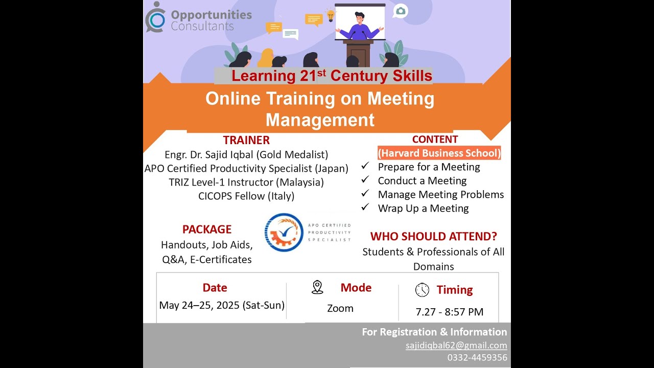 Online Training on Meeting Management: Part 1 - YouTube