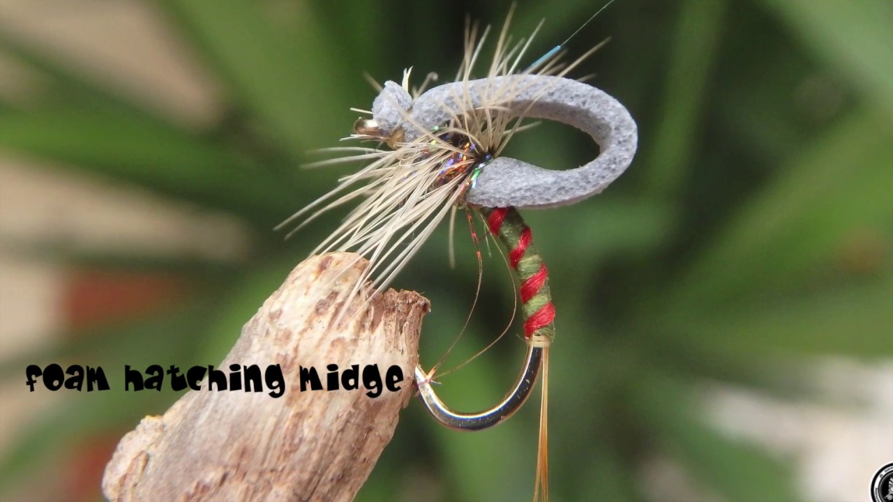 fly tying FOAM HATCHING MIDGE por Jorge G - YouTube