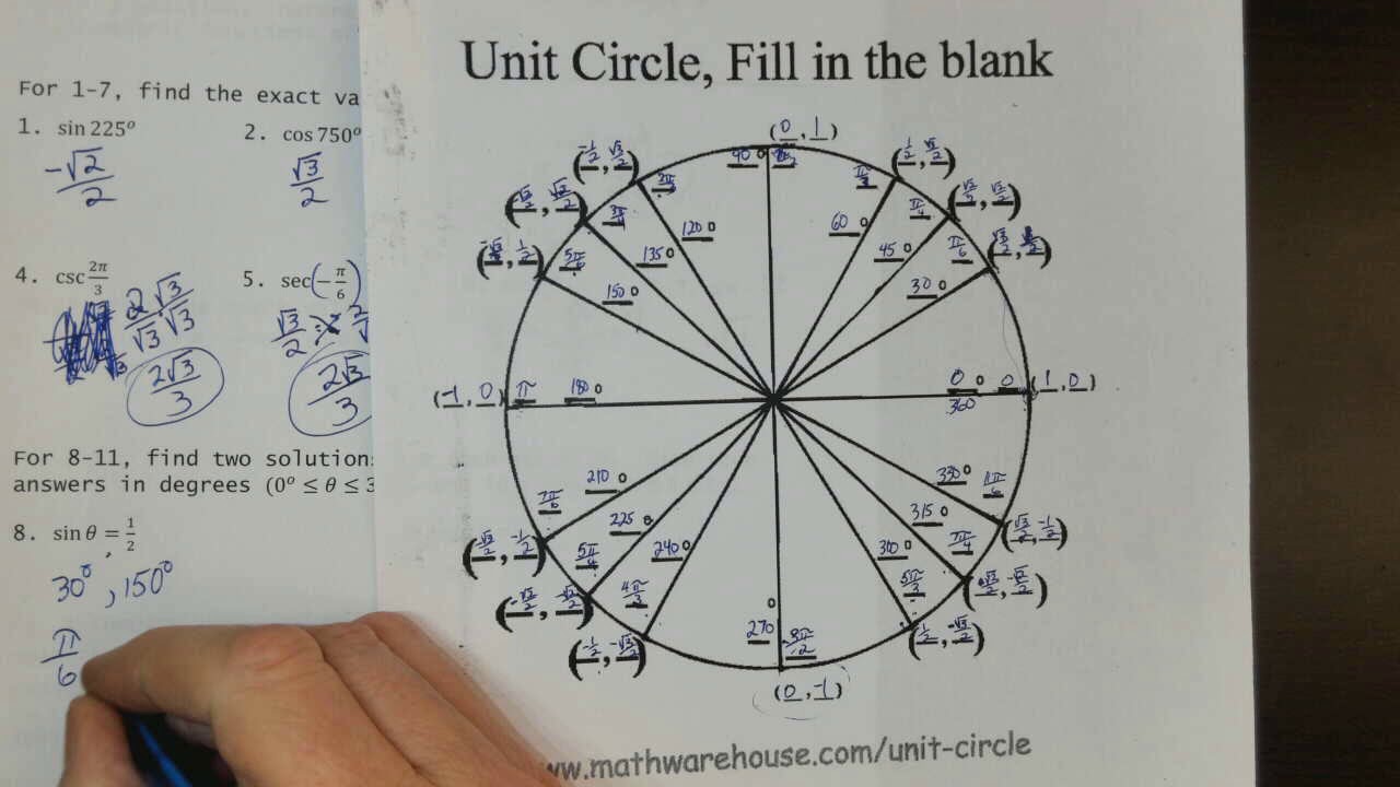 Honors Algebra II-Trig Practice Test 9 Page 1 - YouTube