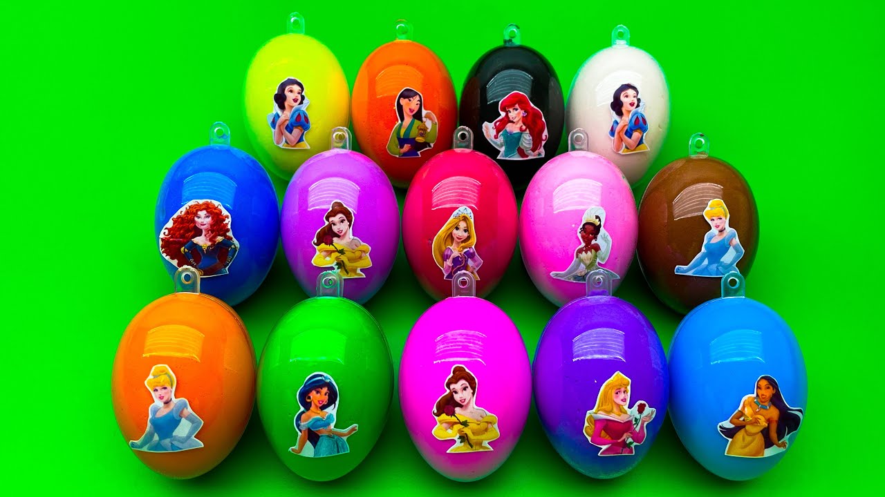 Disney princess Mixing slime Egg satisfying slime videos - YouTube