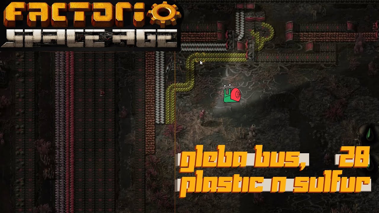 Part 28: Gleba bus, Plastic & Sulfur - Factorio 2.0: Space Age - Lets ...