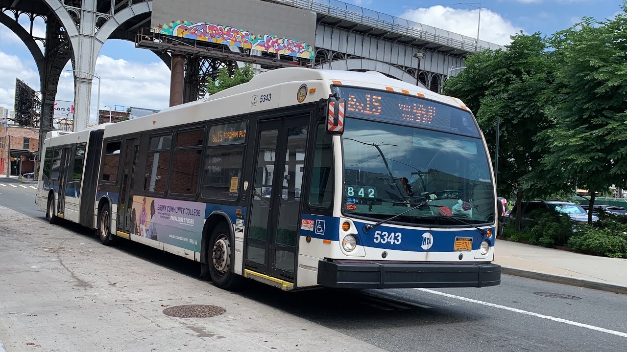 Fordham Plaza Bound 2012 Novabus LFSA 5343 Bx15 Limited Bus From 12th ...
