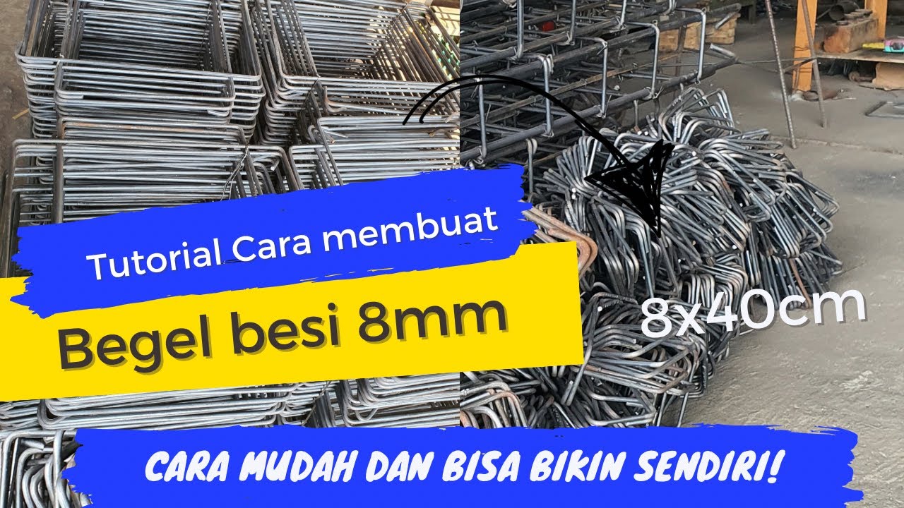 Tutorial cara membuat begel cincin besi atau ring besi beton - YouTube