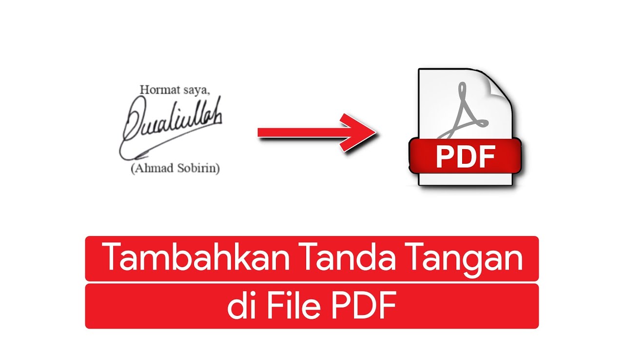 Cara Menambahkan Tanda Tangan di File PDF - YouTube