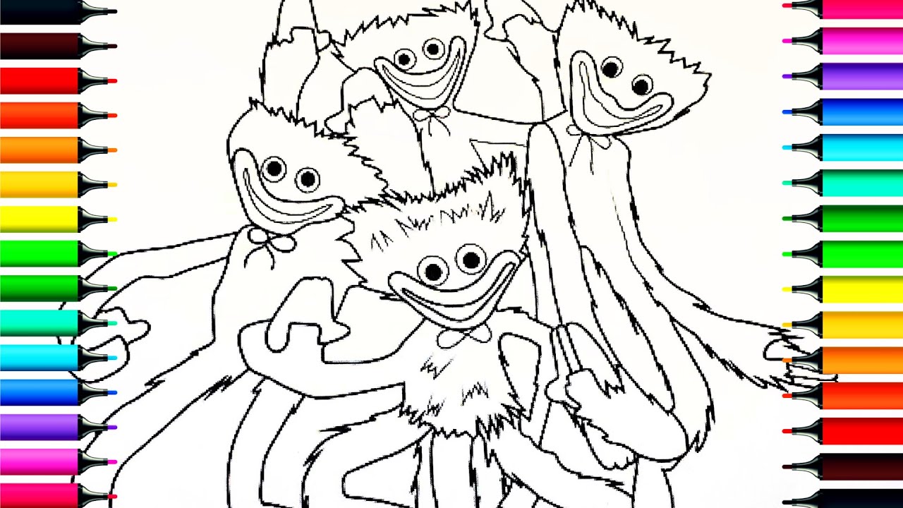 Minni Huggy Wuggy Coloring Pages / Poppy Playtime Coloring / NCS Music ...