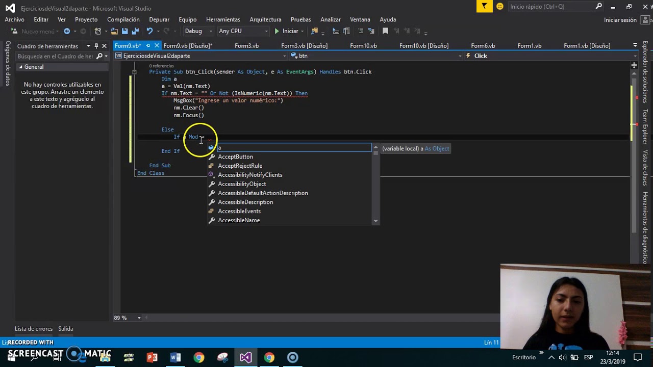 Determinar si un número es par o impar en Visual Basic. - YouTube