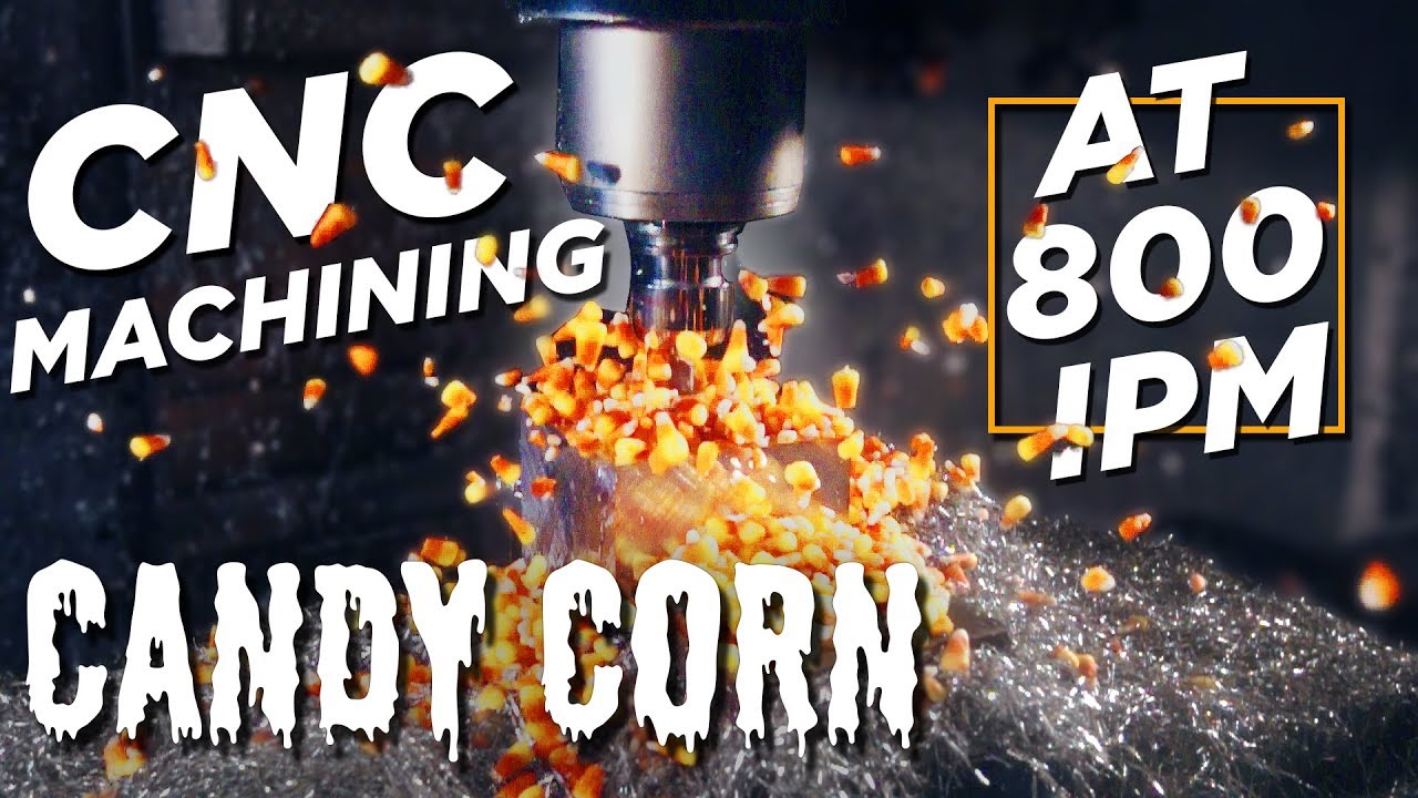 CNC Machining Candy Corn At 800 IPM - YouTube