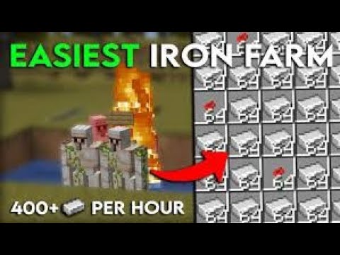 Simple IRON FARM Tutorial Minecraft Java ( Very Resource efficient ...
