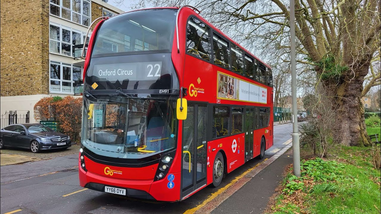 FULL ROUTE VISUAL | London Bus Route 22: Oxford Circus - Putney Common ...